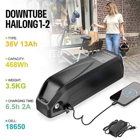 KAISERINC 48V 52V 36V Hailong 30A BMS Downtube Lithium Battery Electric