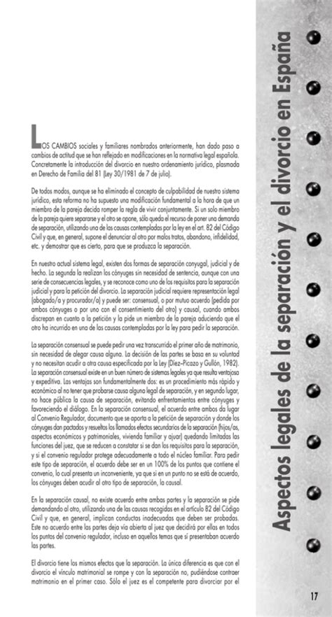 Aspectos Legales De La Separación Y El Divorcio En España