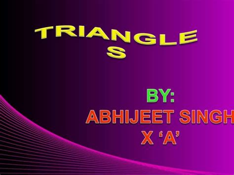 Ppt On Triangles Class 9 Pptx