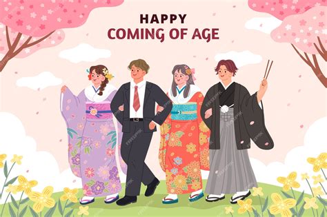 Premium Vector Flat Coming Of Age Illustration