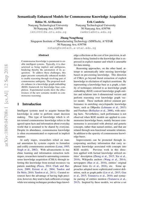 Semantically Enhanced Models For Commonsense Knowledge Acquisition Deepai