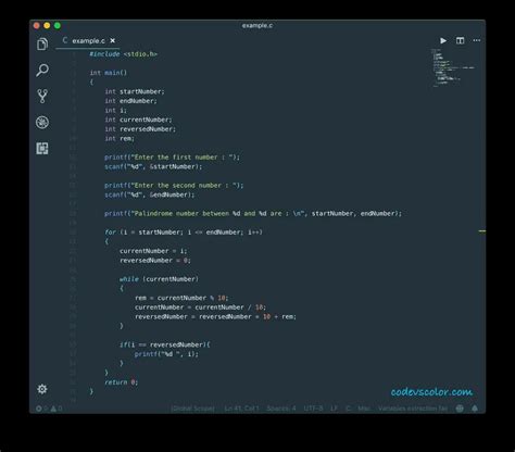 C Program To Find Out The Palindrome Number In A Range Codevscolor