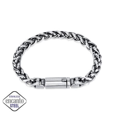 Стоманена синджирна гривна едра плетка Encanto Bg