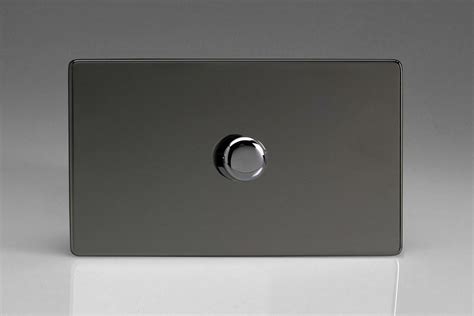 Varilight Gang Way Push On Off Rotary Dimmer X W Twin Plate Screwless Iridium
