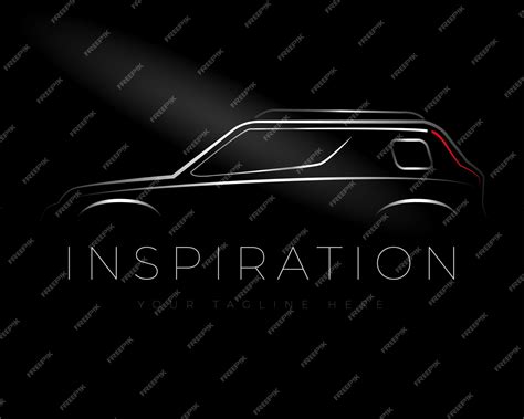 Premium Vector Concept Stylish Suv Shadow Outline Logo Design