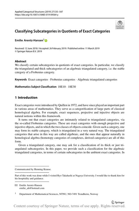 Classifying Subcategories In Quotients Of Exact Categories