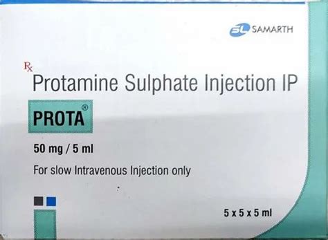 Prota 50mg Protamine Sulphate Injection At Best Price In Mumbai