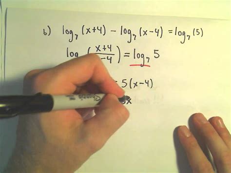 Solving Logarithmic Equations - Example 2 - YouTube