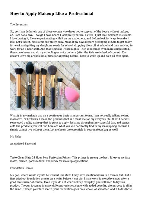 How To Apply Makeup Like A Professional By Assessors0 Issuu