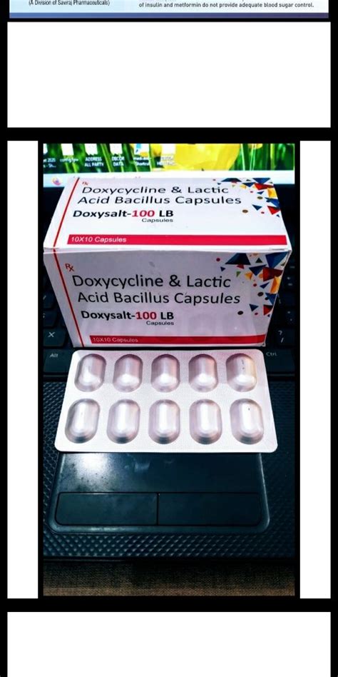 Doxysalt Doxycyclin Lactic Acid Bacillus 100mg Capsules At ₹ 125 Strip