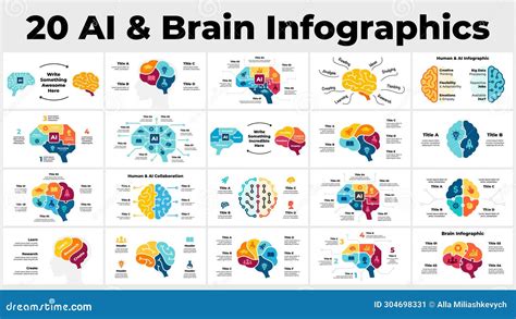 Artificial Intelligence Infographics Brain Circle Diagram Machine