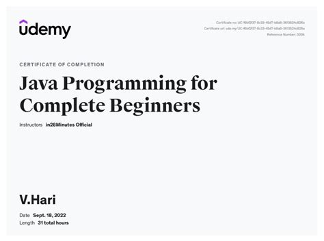Hari V On Linkedin Java Programming Udemy Certification Continuouslearning Careergrowth