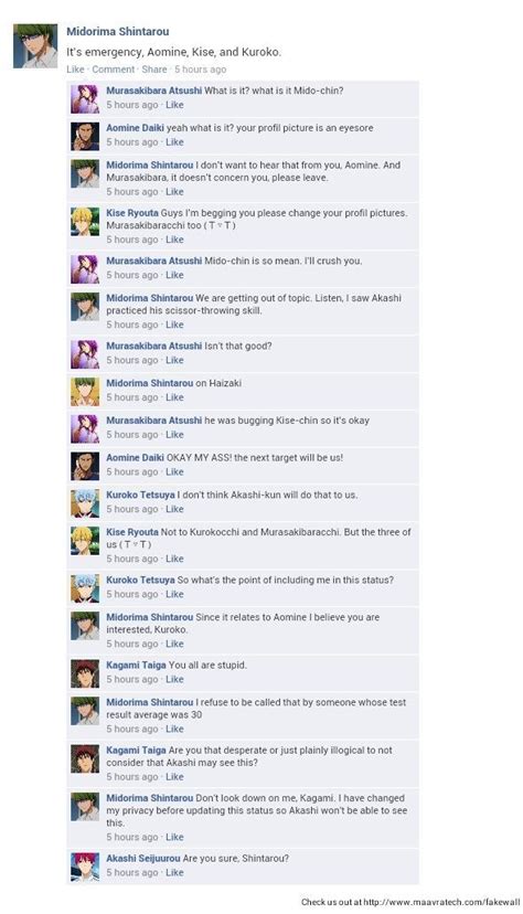 Pin By Elo Puppy On Kuroko No Basket Facebook Kuroko No Basket Characters Kuroko No Basket