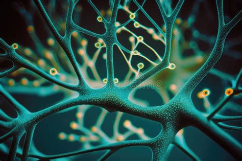 Brain With Intricate Network Of Neurons Visible And Thoughtfully Processing Information Stock