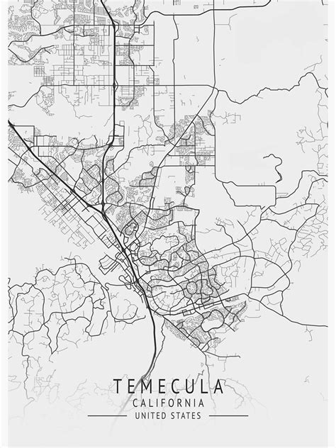 Temecula California Us Gray City Map Sticker For Sale By