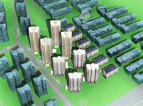 现代高层多层组合住宅小区3d模型下载 Cg爱好者网免费cg资源ae模板3d模型分享平台