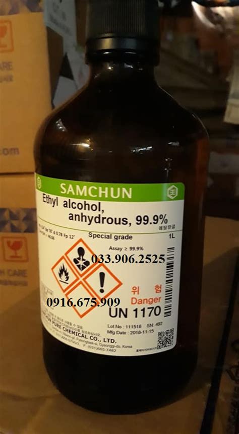 Ethyl alcohol anhydrous 99 9 Sp gr C2H6O SAMCHUN HÀN QUỐC
