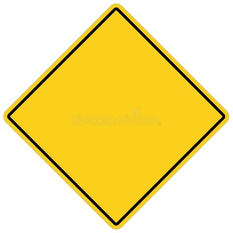 Blank Yellow Square Road Sign Stock Illustrations 626 Blank Yellow