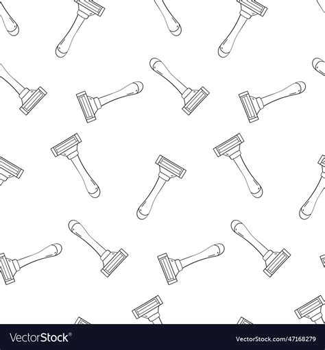 Safety Manual Shaving Razor Pattern Royalty Free Vector