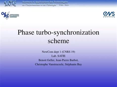 Ppt Phase Turbo Synchronization Scheme Powerpoint Presentation Free