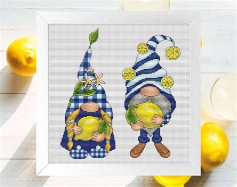 Lemon Gnomes Cross Stitch Pattern Code Kpx 063 Kspatternsxstitch Buy