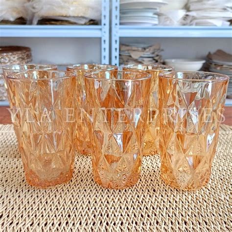 Yla Gold Diamond Drinking Glass Shopee Philippines