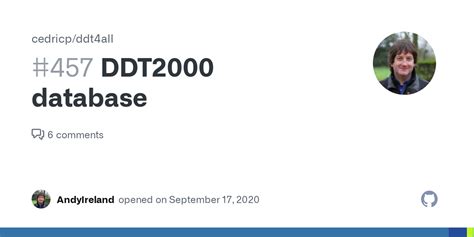 Ddt2000 Database · Issue 457 · Cedricpddt4all · Github
