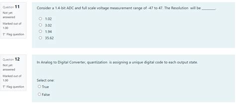 Solved Question Consider A Bit ADC And Full Scale Chegg