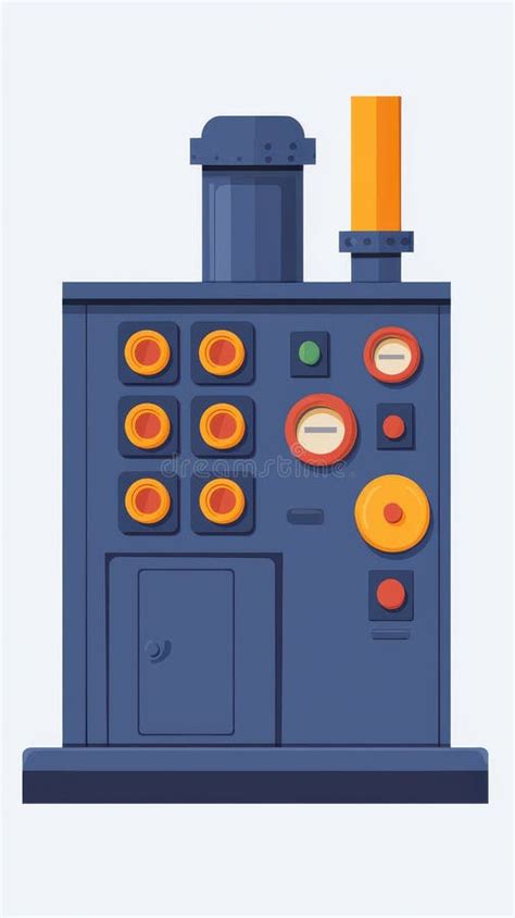 Control Panel With Buttons For Industrial Process Stock Image Image