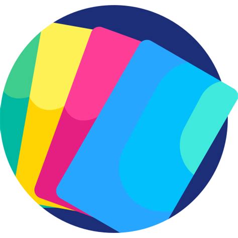 Icono De Tarjetas Detailed Flat Circular Flat
