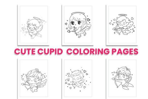 Cute Cupid Coloring Pages Graphic By Kdp Vibe · Creative Fabrica