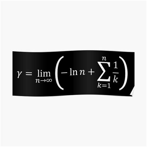 Euler Constant Calculus And Math Poster For Sale By Sciencecorner