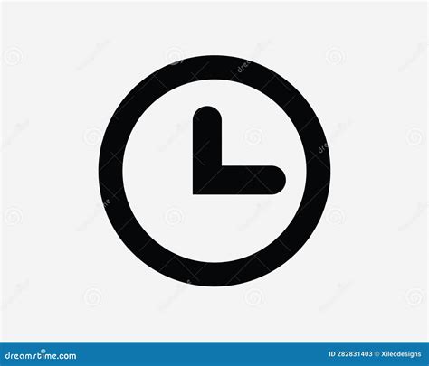 Clock Icon Round Circle Time Timer Outline Hour Minute Stopwatch Dail