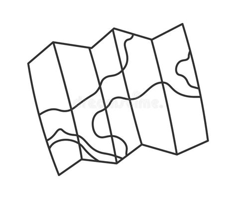 Map Flat Icon Showing Direction Stock Vector Illustration Of Geography Decor 266977640