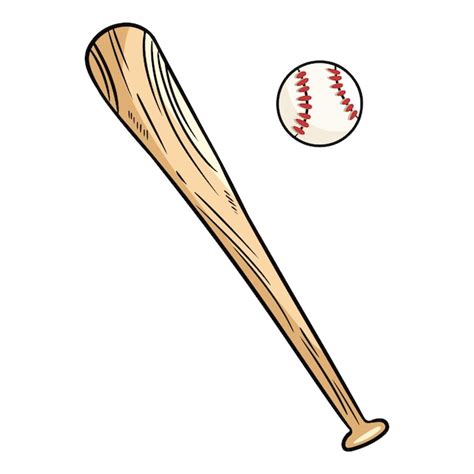 Béisbol Y Bate De Béisbol Vector Premium