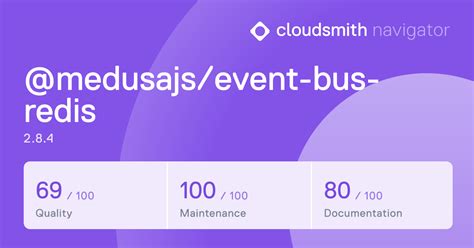 Medusajsevent Bus Redis 284 Npm Package Quality Cloudsmith Navigator