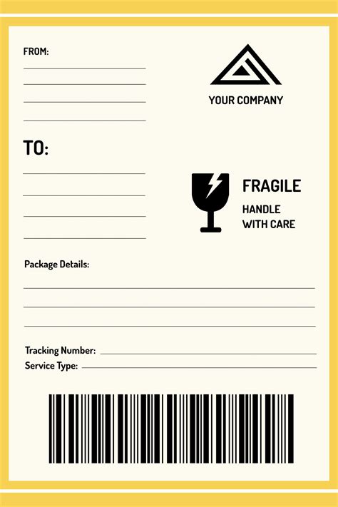 Free Blank Shipping Label Template To Edit Online