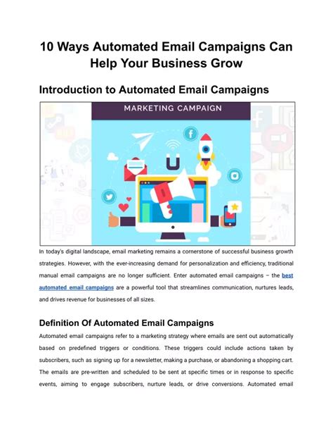 Ppt 10 Ways Automated Email Campaigns Can Help Your Business Grow