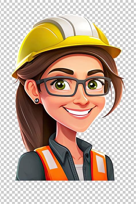 Female Engineer PNG Clip Art Bundle 4 Transparent PNG Images Of