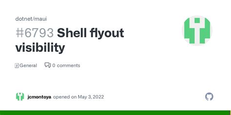 shell flyout visibility · dotnet maui · discussion 6793 · github