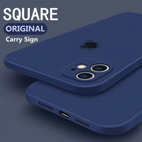 Carry Sign Luxury Square Liquid Silicone Phone Case For 16 Pro 15 Pro