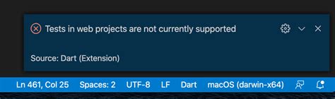 Tests In Web Projects Are Not Currently Supported When Running