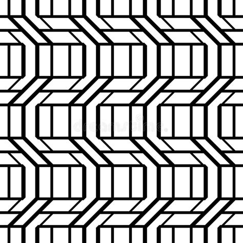 Design Seamless Monochrome Grating Pattern Stock Vector Illustration
