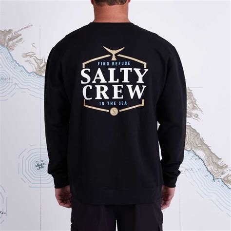 Skipjack Crew Fleece Black Smart Marine