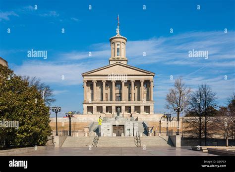 Tennessee State Capitol Building In Downtown Nashville Tennessee Stock