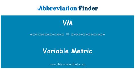 Vm Sta Per Metrica Variabile Variable Metric