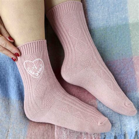 Personalised Valentines Cashmere Bed Socks T Set By Stephieann