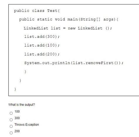 Solved Public Class Test Public Static Void Mainstring
