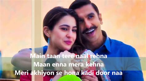 Tere Bin Nahi Lagda Dil Mera Dholna Simmba Youtube