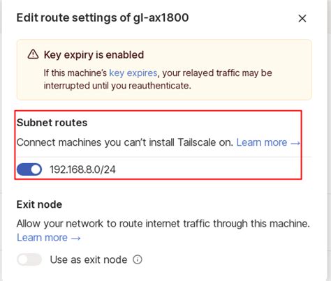 tailscale cannot reach subnets on other devices technical support for